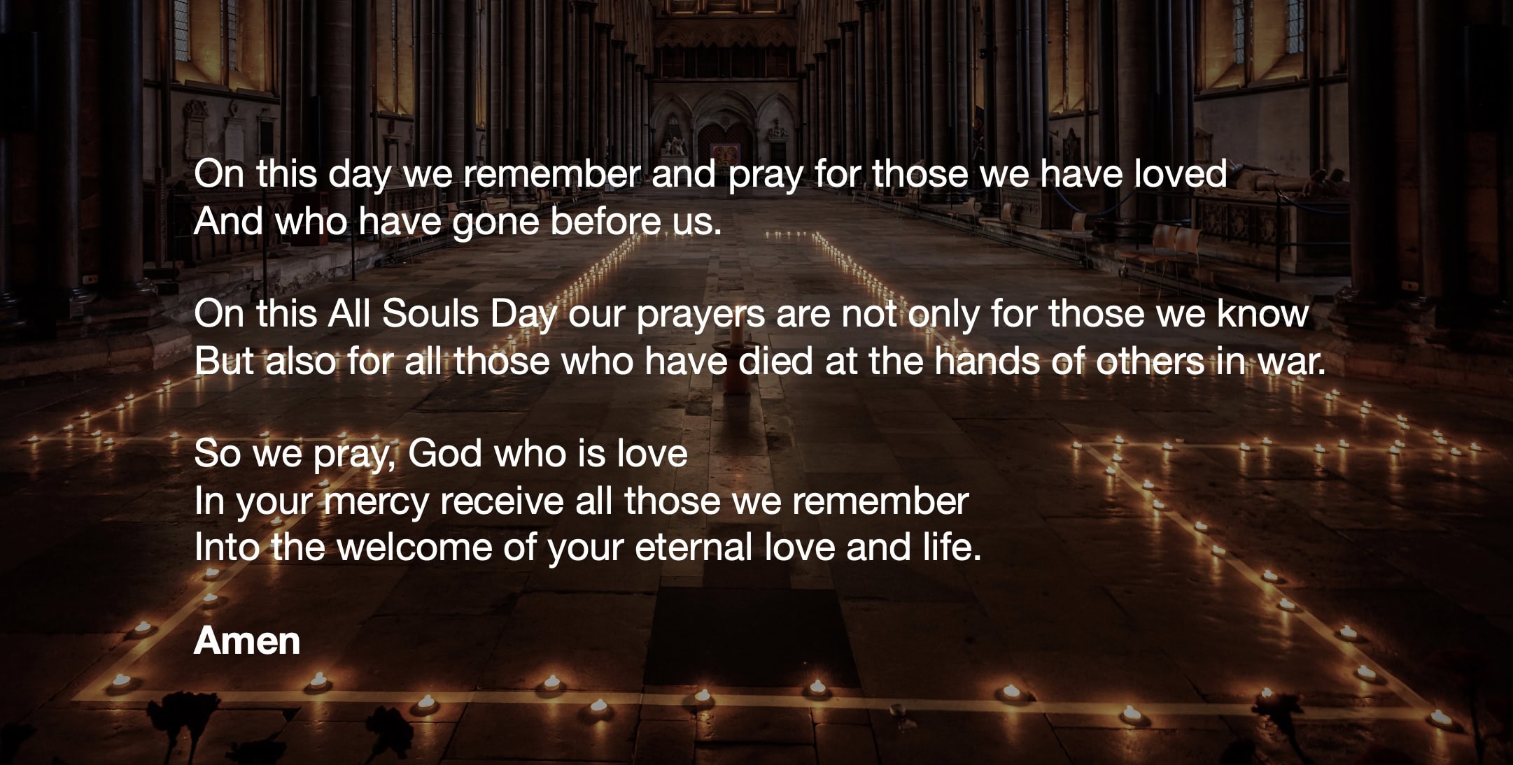A Prayer for All Souls - The Association of English Cathedrals