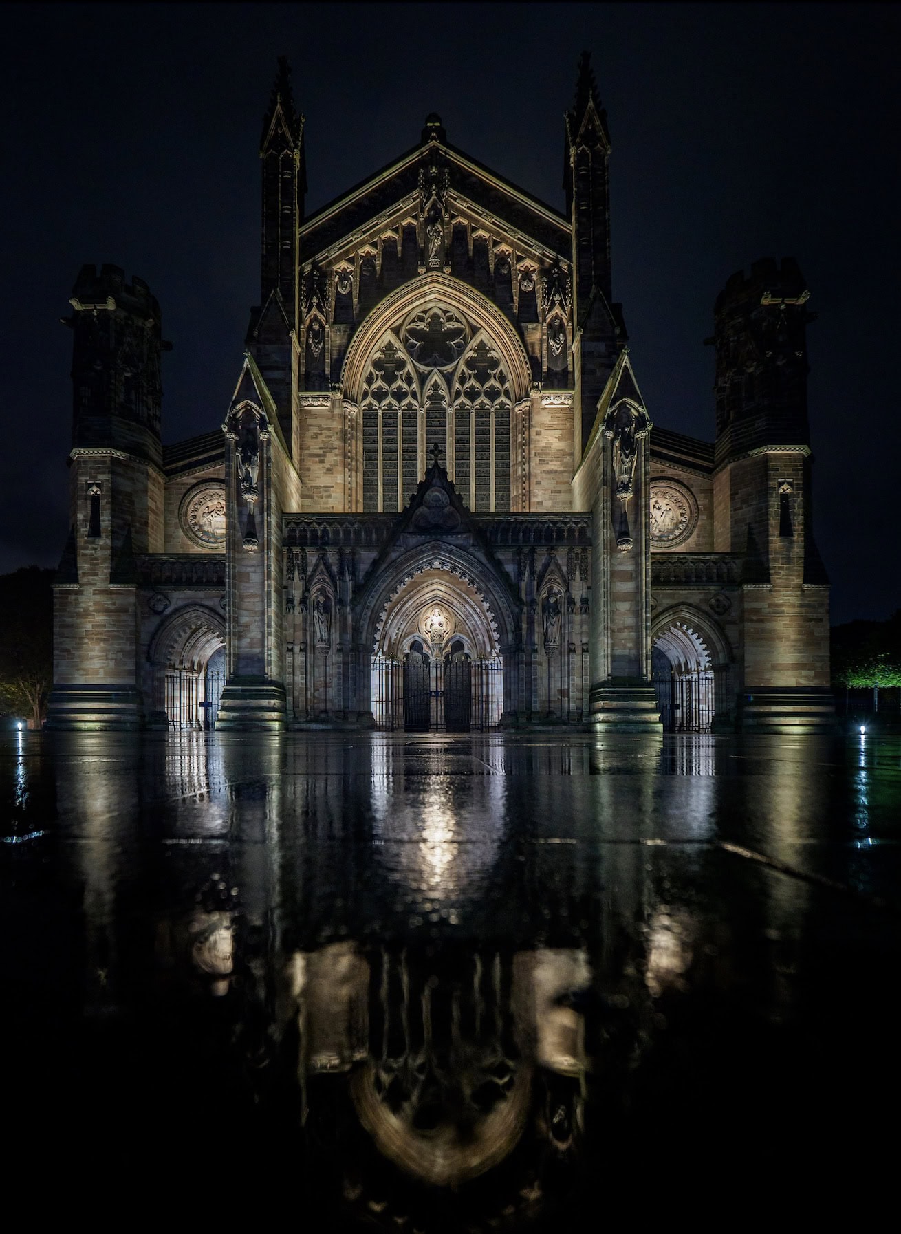 You are invited: Cathedral at Night in Hereford and St Davids, Wales ...